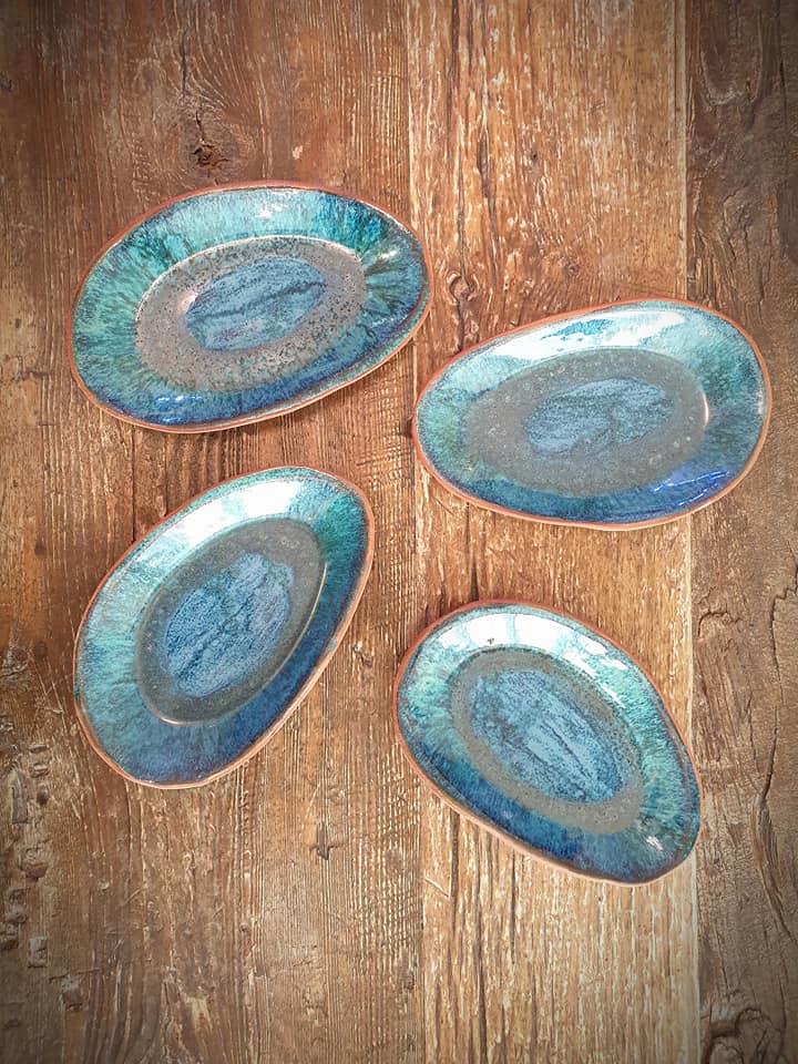 Terracotta Glazed Starter Plates Set - Amani Ceramics Pottery & Arts